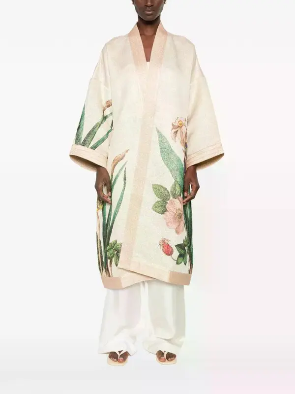 PIERRE-LOUIS MASCIA Pax Floral-print Open-front Jacket