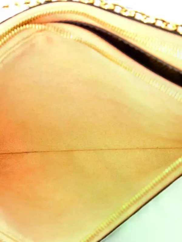 LOUIS VUITTON Double Zip Pochette Damier Clutch Bag