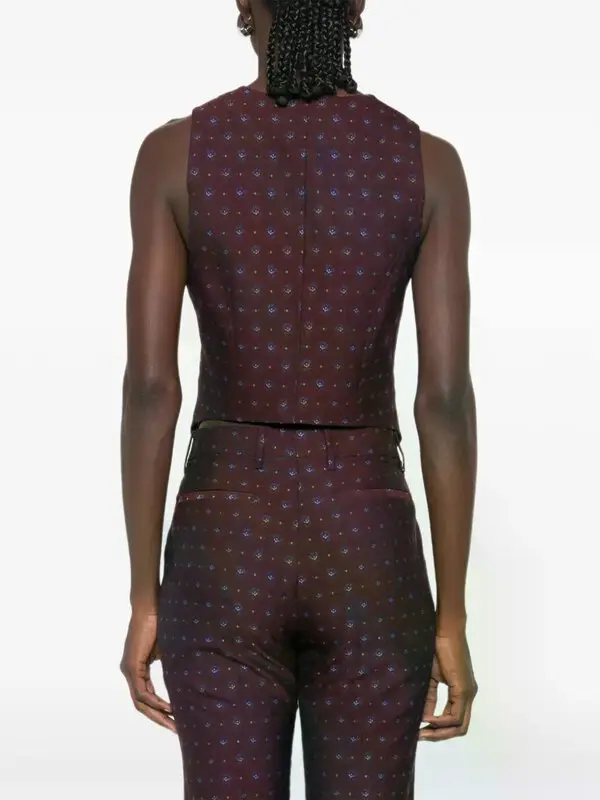 Etro Geometric-pattern V-neck Waistcoat