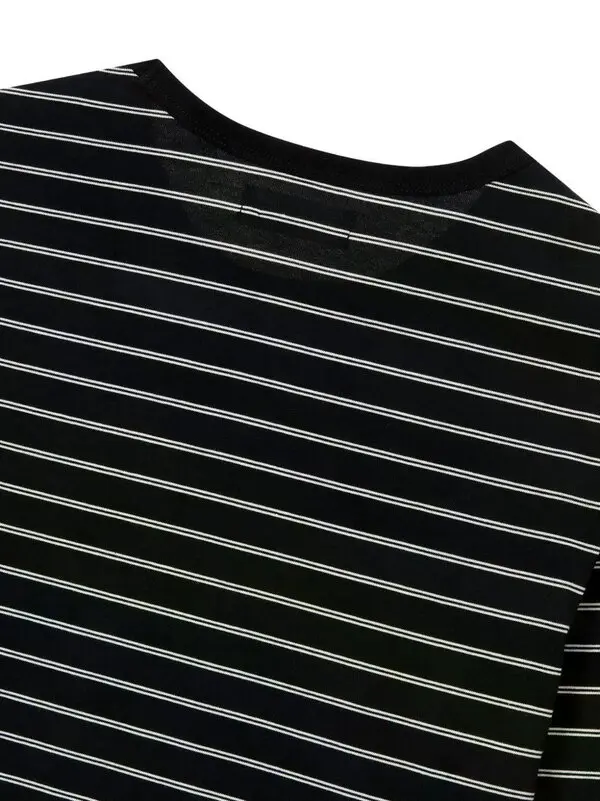 STUDIO TOMBOY Striped Long-sleeve Cotton T-shirt - Black