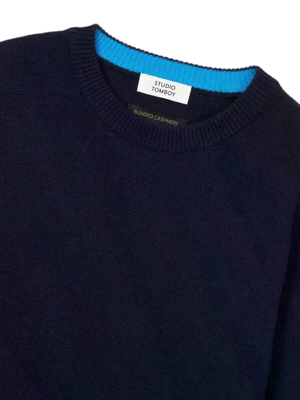 STUDIO TOMBOY Ribbed-trim Crew-neck Sweater