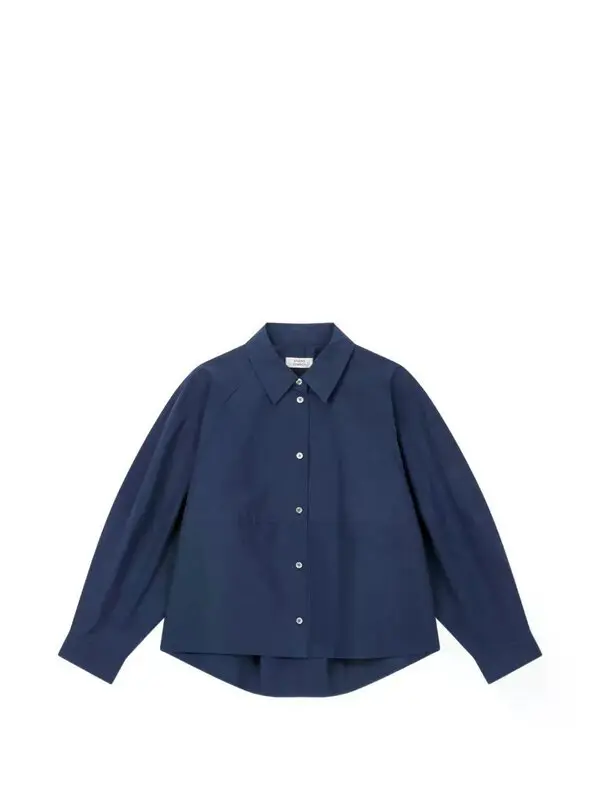 STUDIO TOMBOY Raglan Sleeve Cotton Button-down Shirt