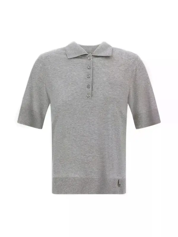 Herno Knit Polo Shirt - Grey