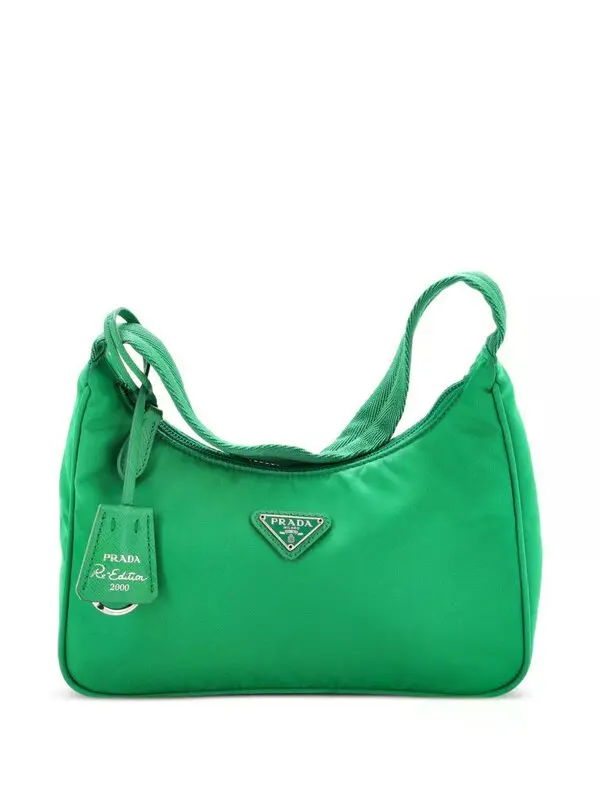 Prada Re-edition 2000 Tessuto Mini Hobo Bag - Green