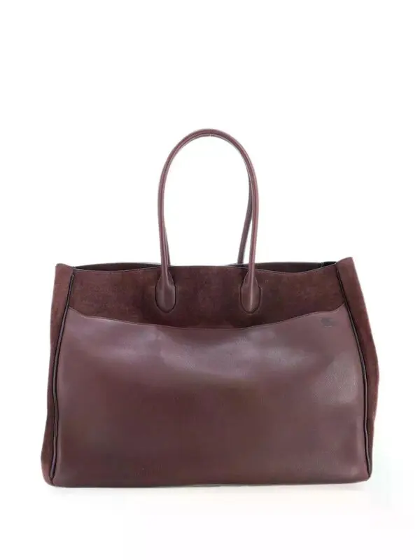 Burberry Rocking Horse Leather With Suede Large Tote Bag