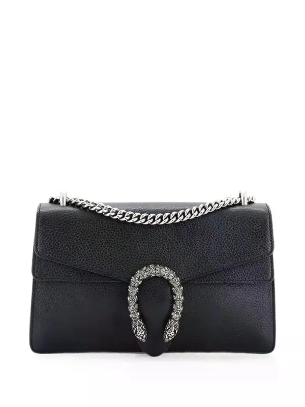 Gucci Dionysus Bag Leather Medium Shoulder Bag - Black