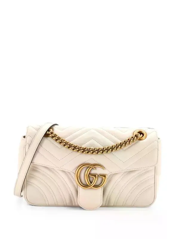 Gucci Gg Marmont Flap Bag Matelasse Leather Medium Shoulder Bag