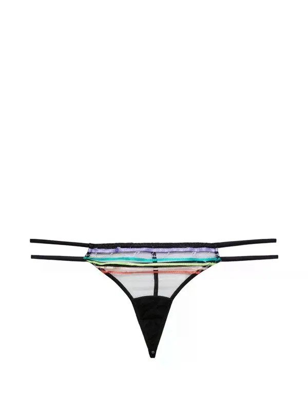 FLEUR DU MAL Taste Le Rainbow V-string - Black