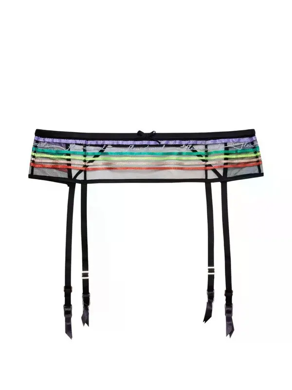 FLEUR DU MAL Taste Le Rainbow V-string - Black