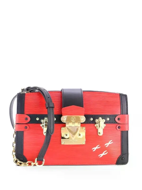 LOUIS VUITTON Trunk Clutch Epi Leather Crossbody Bag - Red