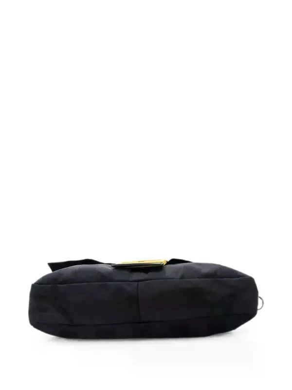 Fendi Striped Nylon Large Baguette Convertible Shoulder Bag