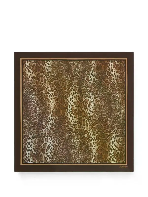 Max Mara Leopard-print Silk Scarf