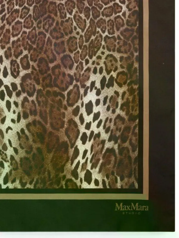 Max Mara Leopard-print Silk Scarf