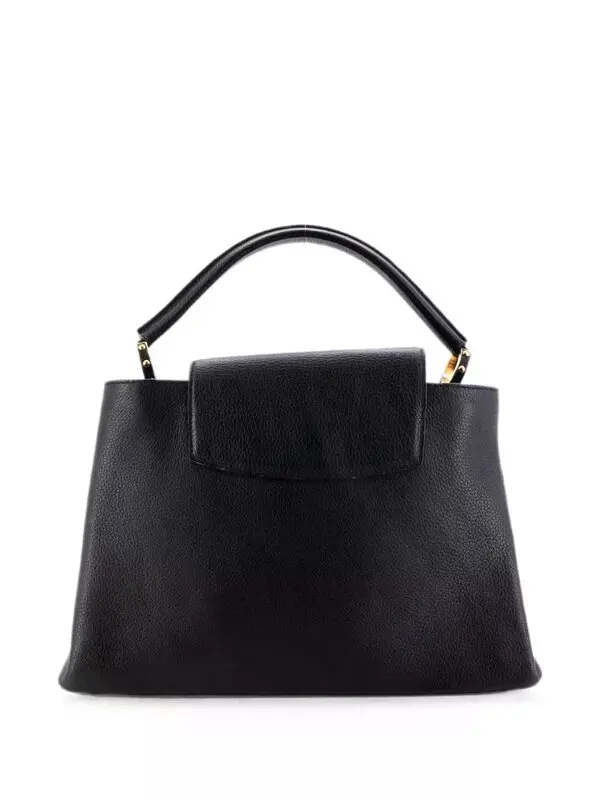 LOUIS VUITTON Capucines Leather Mm Satchel - Black
