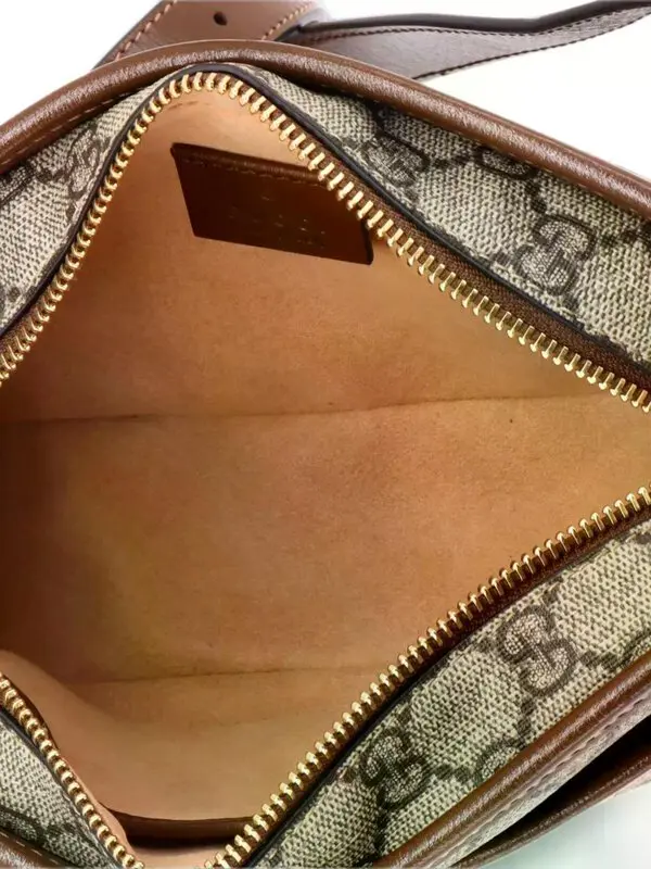 Gucci Interlocking G Patch Camera Bag Gg Coated Canvas Mini Crossbody Bag