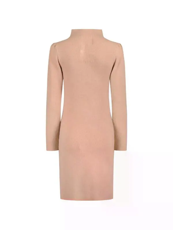 CHAMOIS FOU Chamois High-neck Long-sleeve Mini Dress