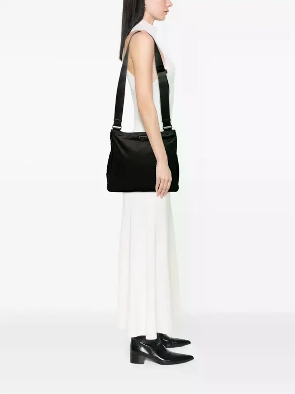 Prada 2013-2026 Tessuto Zip Top Crossbody Bag - Black