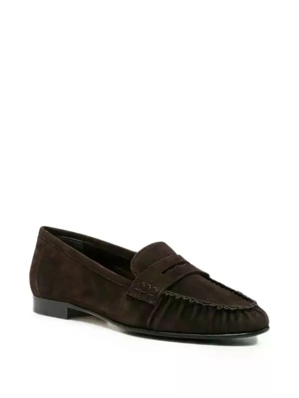 AeydĒ Aldous Suede Penny-slot Loafers - Brown
