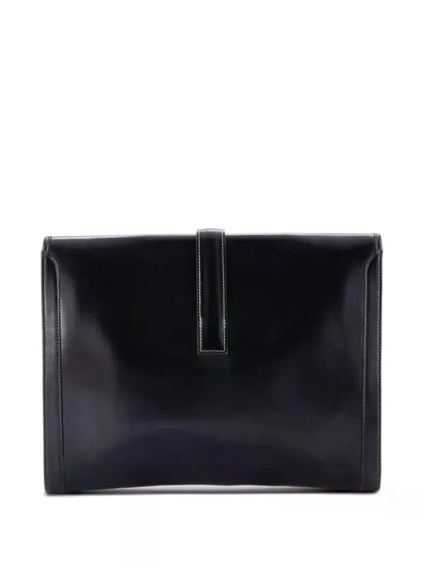 Hermès Jige Box Calf Gm Clutch Bag - Blue