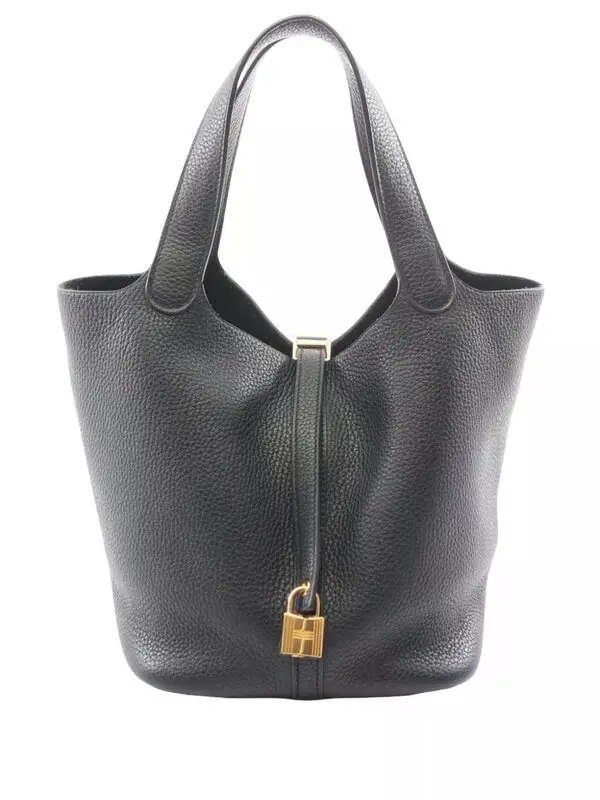 Hermès 2020 Clemence Picotin Lock 22 Handbag - Black