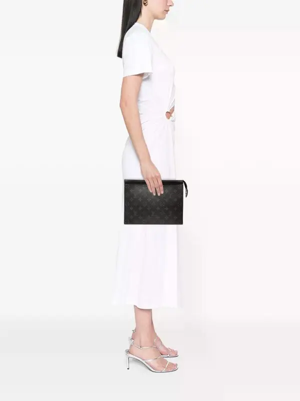 LOUIS VUITTON 2019 Monogram Eclipse Pochette Voyage Mm Clutch Bag