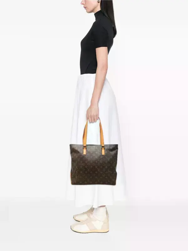 LOUIS VUITTON Monogram Canvas Cabas Mezzo Tote Bag - Brown