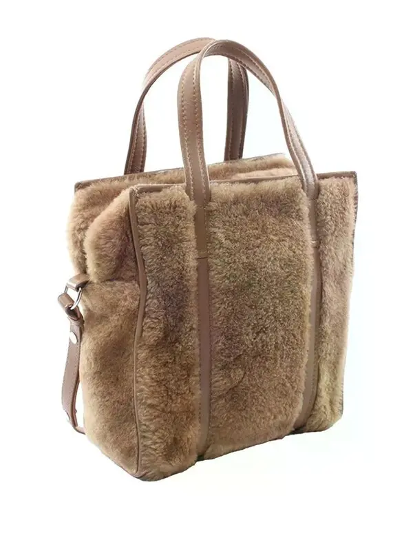 Balenciaga Xs Fur Bazar Shopper Satchel