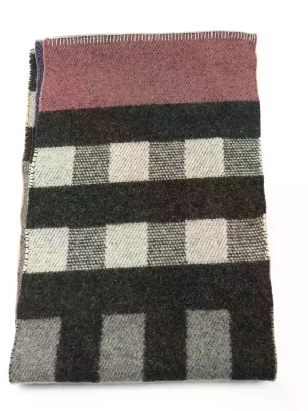 Burberry Patchwork-pattern Wool Scarf