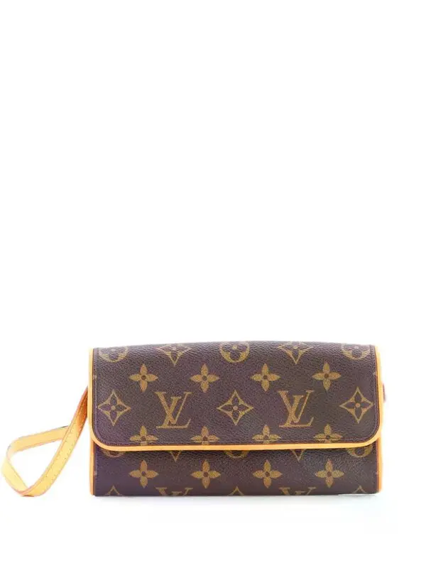 LOUIS VUITTON Twin Handbag Monogram Canvas Pm Crossbody Bag - Brown