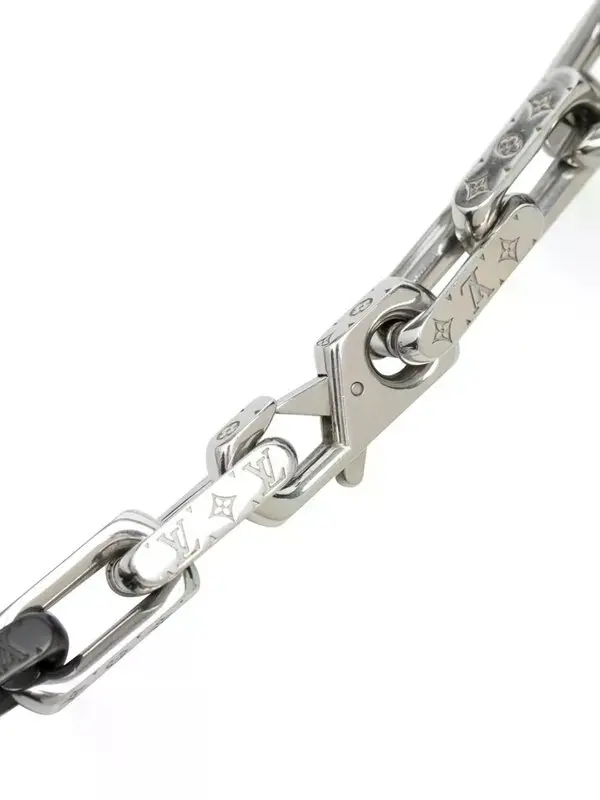 LOUIS VUITTON 2022 Stainless Steel Monogram Chain Necklace