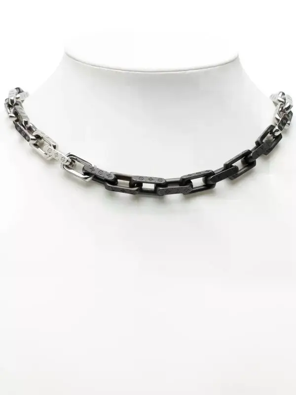 LOUIS VUITTON 2022 Stainless Steel Monogram Chain Necklace