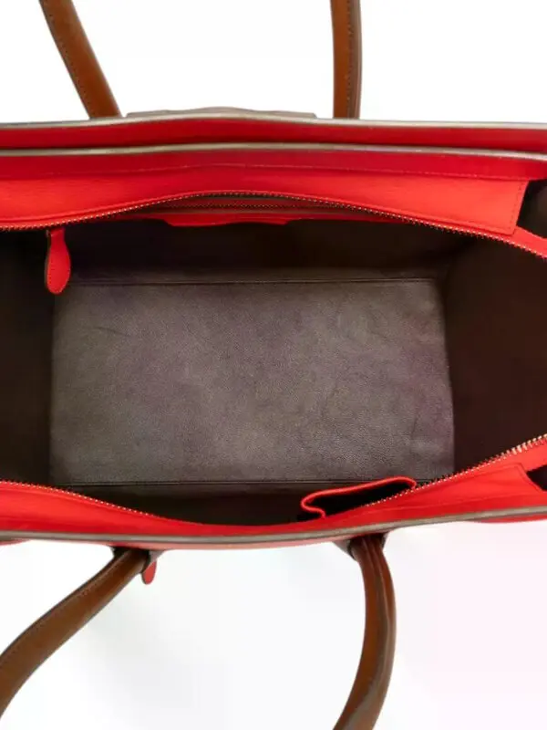 Celine 2014 Mini Bicolor Leather Luggage Tote Bag