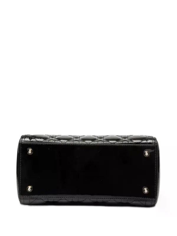Dior Patent Cannage Lady Satchel - Black