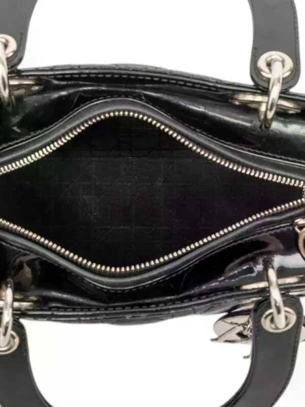 Dior Patent Cannage Lady Satchel - Black