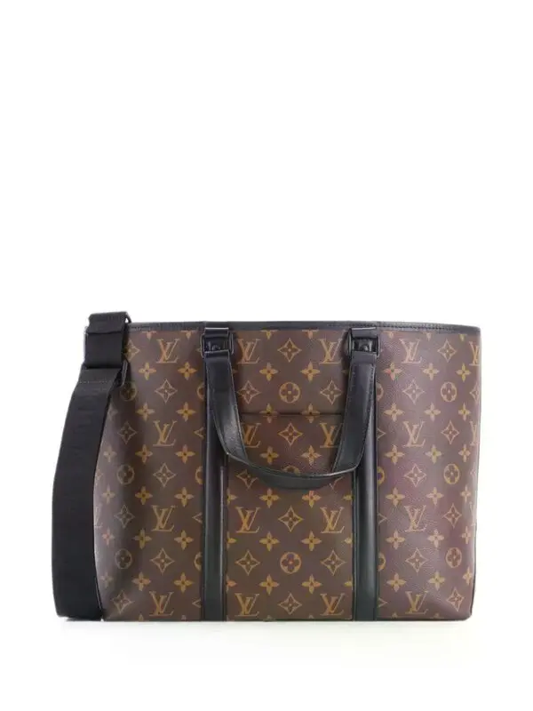 LOUIS VUITTON Weekend Macassar Monogram Canvas Pm Tote Bag