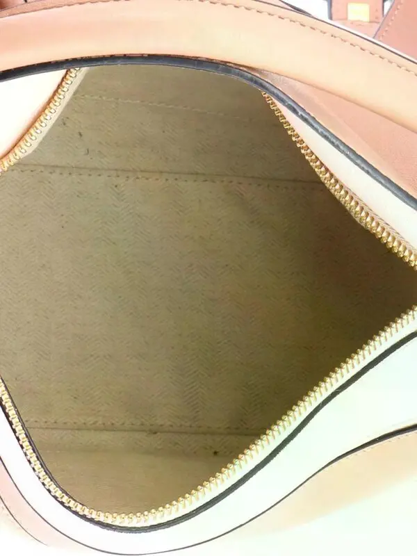 Loewe Puzzle Bag Leather And Suede Satchel - Neutrals
