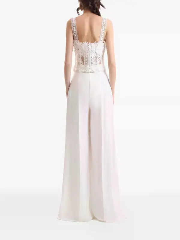 GEMY MAALOUF Floral Applique Lace Corset Top