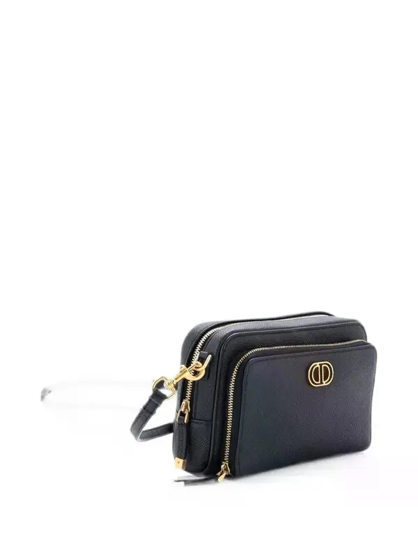 Dior Caro Double Pouch Leather Crossbody Bag