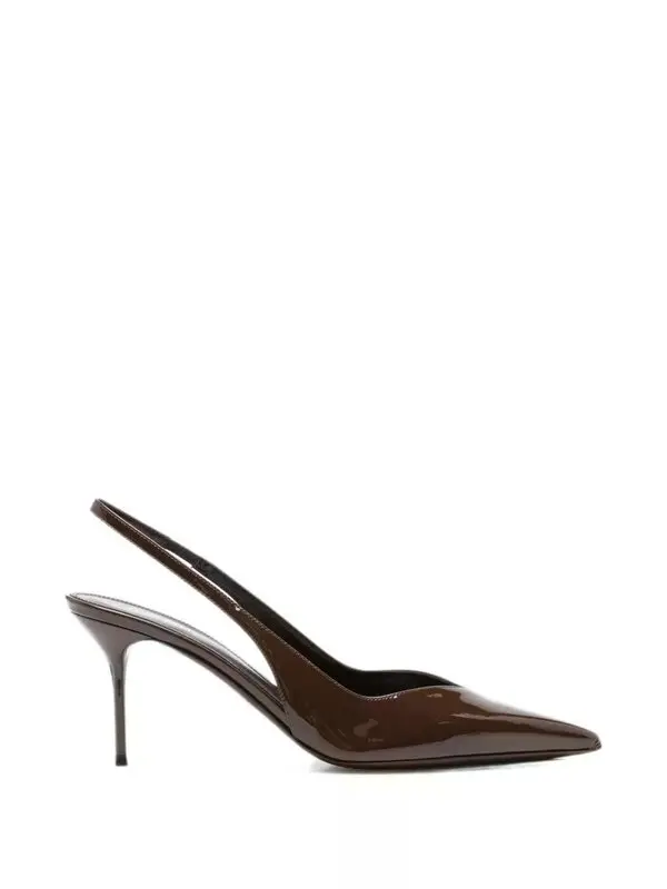 Paris Texas Lidia Patent-leather Slingback Pumps - Brown