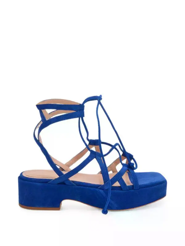Alberta Ferretti Crisscross-strap Platform Sandals