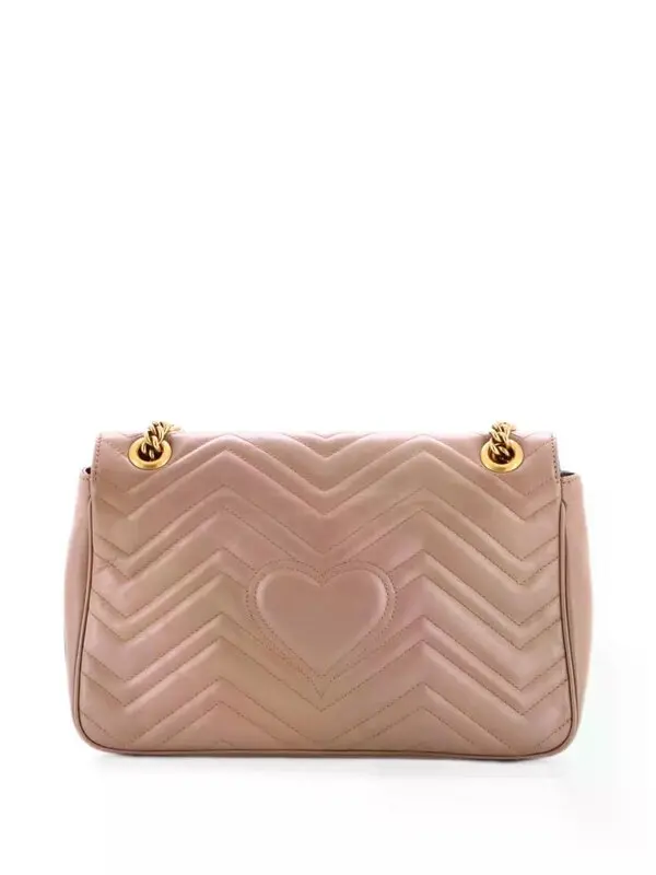Gucci Gg Marmont Flap Bag Matelasse Leather Medium Shoulder Bag