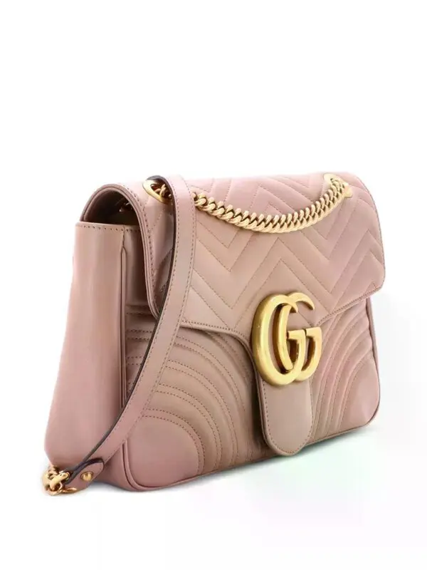 Gucci Gg Marmont Matelassé Leather Medium Shoulder Bag - Neutrals