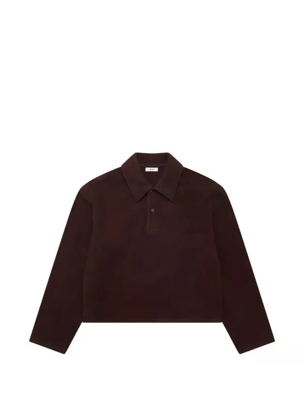 RIER Polo-collar Sweater - Brown