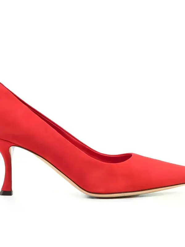 FERRAGAMO Elydea Pointed-toe Pumps - Red