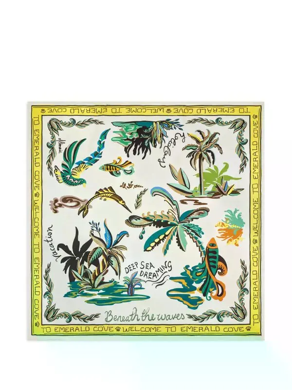 ALEMAIS Day Dream Graphic-print Scarf - Neutrals