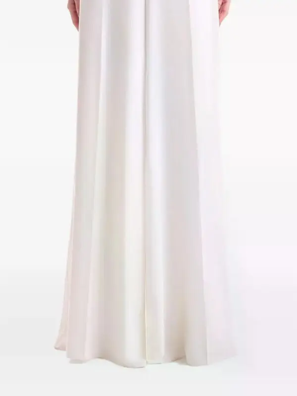GEMY MAALOUF High-waisted Wide-leg Trousers - White