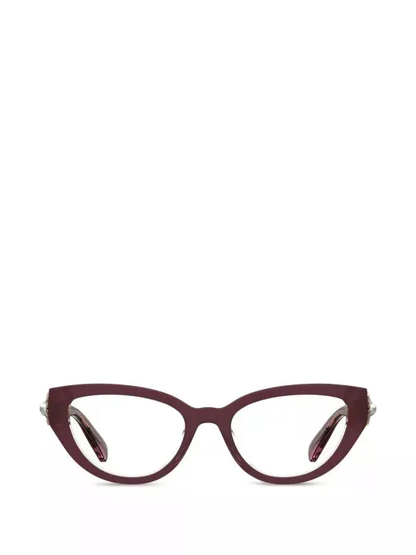 Moschino Cat Eye Frame Glasses - Red