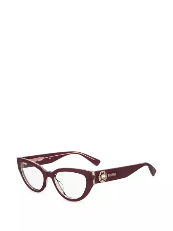 Moschino Cat Eye Frame Glasses - Red