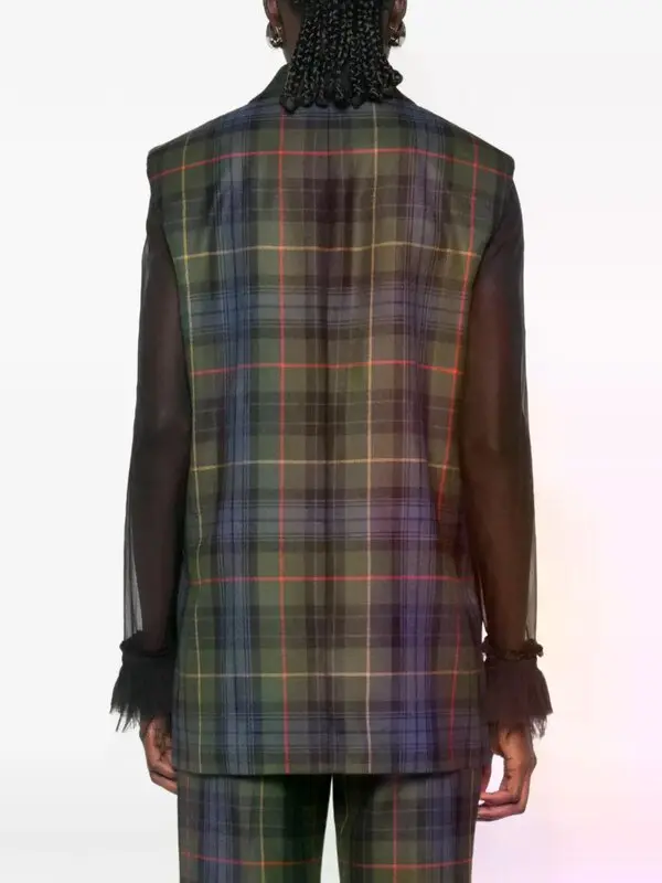 Etro Double-breasted Tartan Gilet