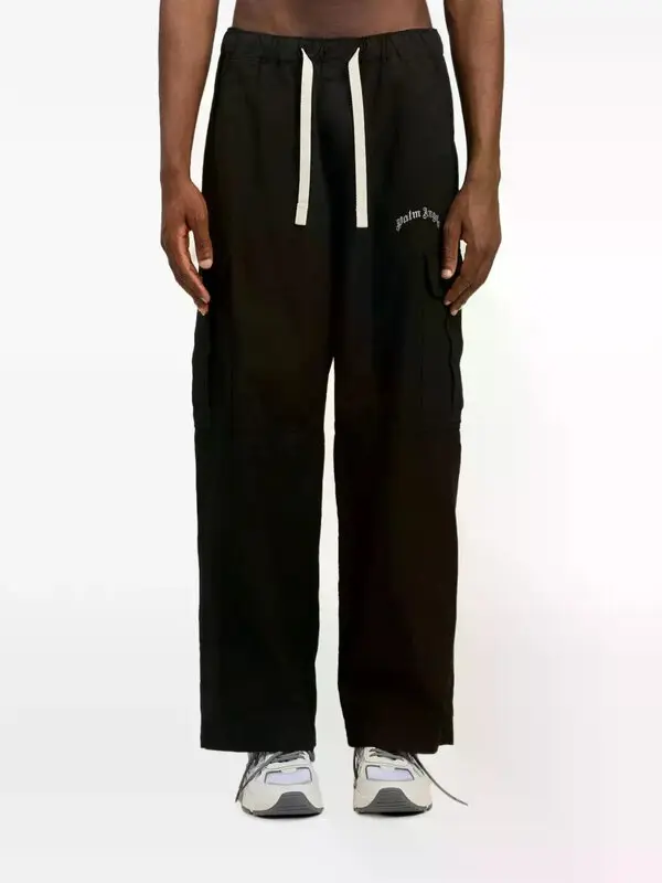 Palm Angels Curved Logo Cargo Trousers
